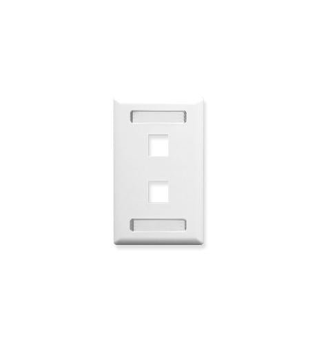 ICC FACEPLATE- ID- 1-GANG- 2-PORT- WHITE (IC107S02WH)
