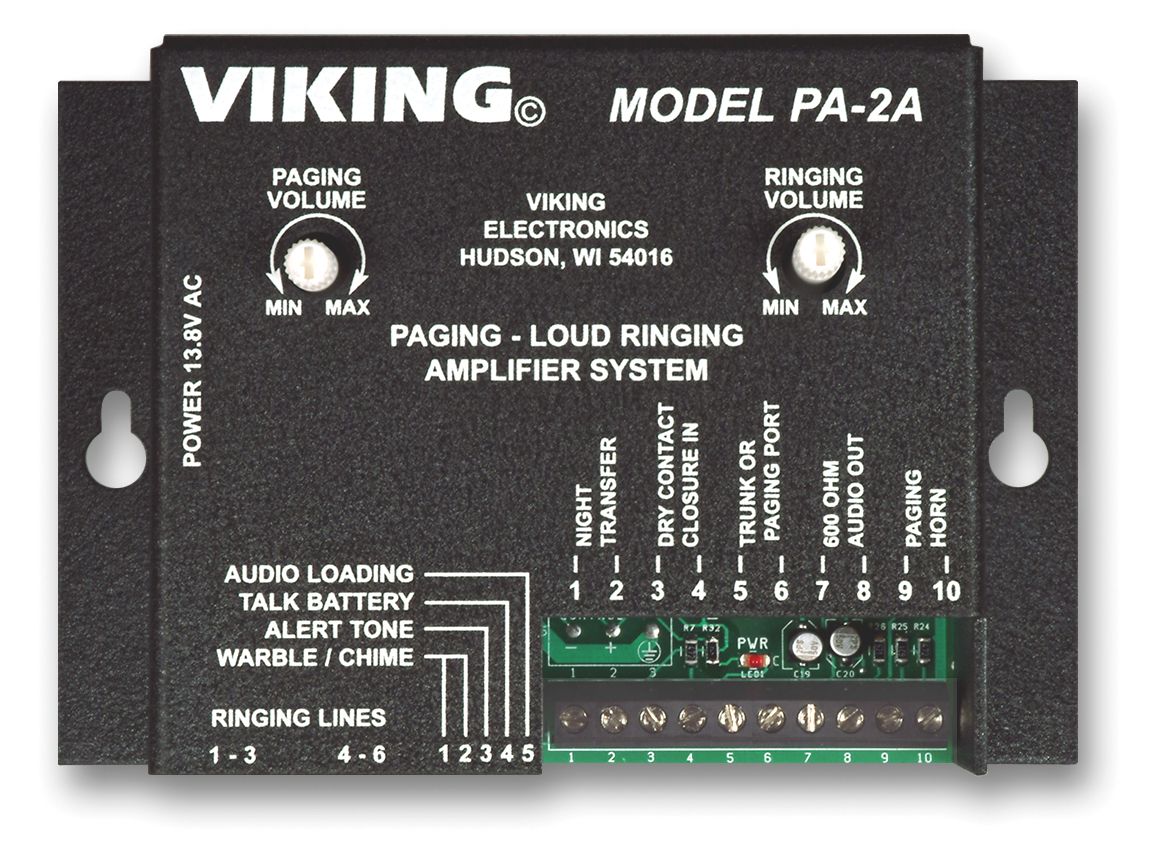 Viking PA-2A Paging Amplifier – 2 Watt Overhead Pager